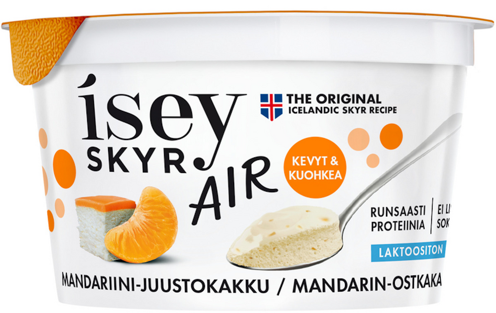 Isey Skyr Air mandariini-juustokakku laktoositon 125g — HoReCa-tukku Kespro