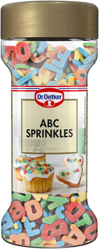 Dr. Oetker ABC Sprinkles -koristerakeet 40g — HoReCa-tukku Kespro