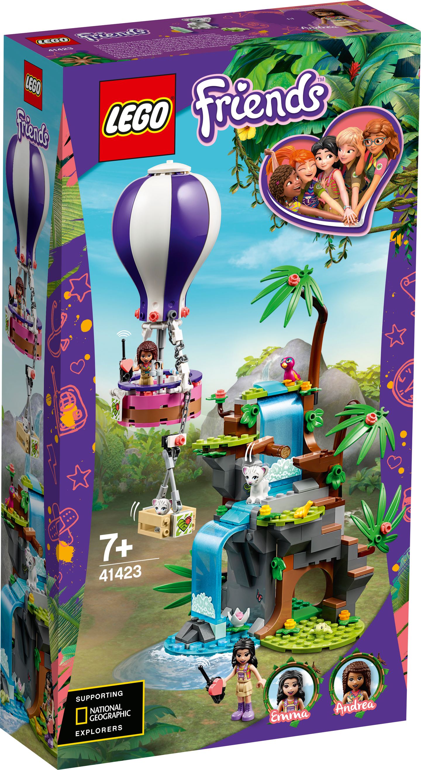 LEGO Friends 41423 Tiikeri kuumailmapallossa – pelastusoperaatio ...