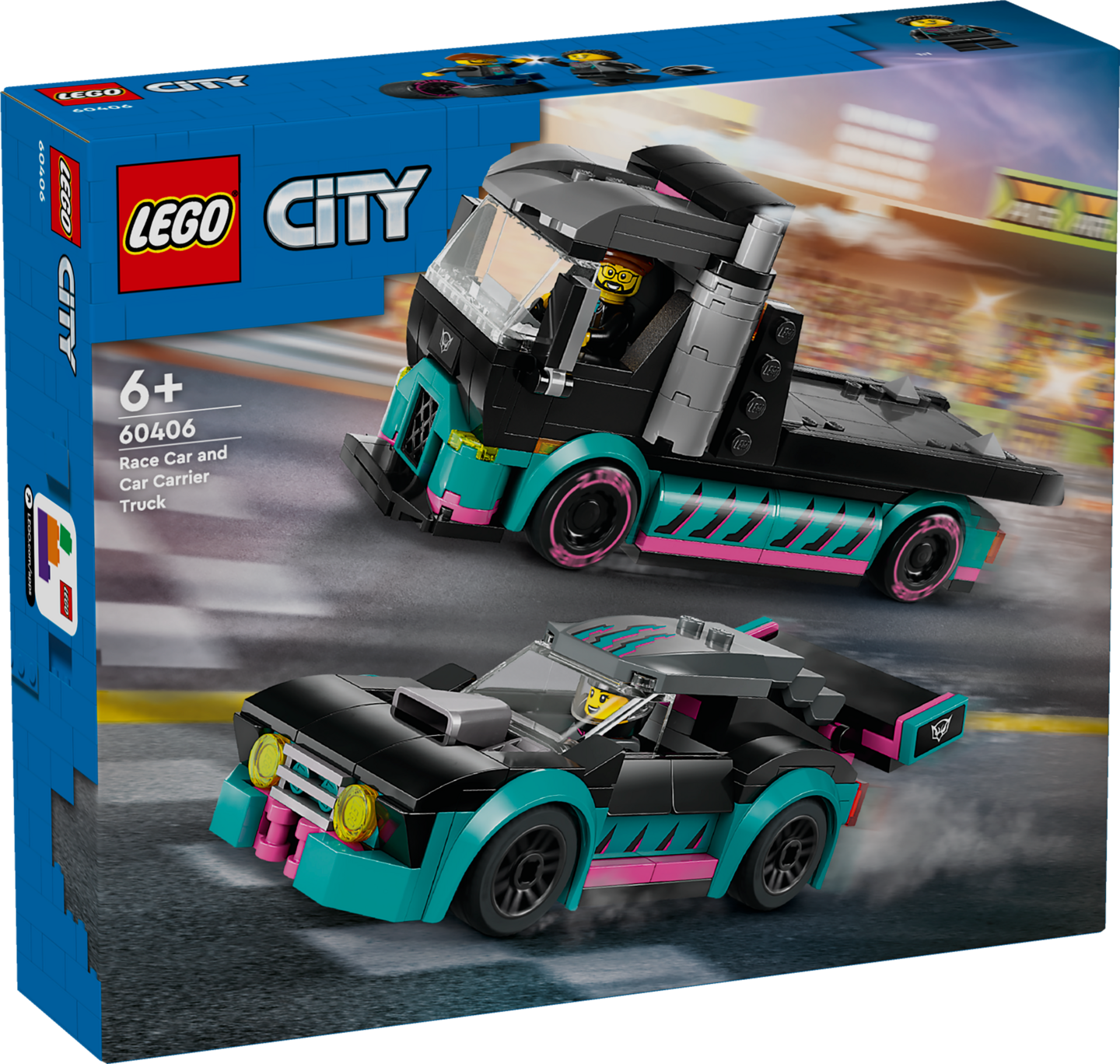LEGO City 60406 Kilpa-auto ja autonkuljetusauto | K-Ruoka Verkkokauppa