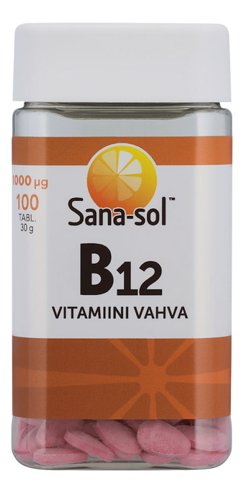 Sana-sol B12-vitamiini 1000µg 100tabl/30g - HoReCa-tukku Kespro