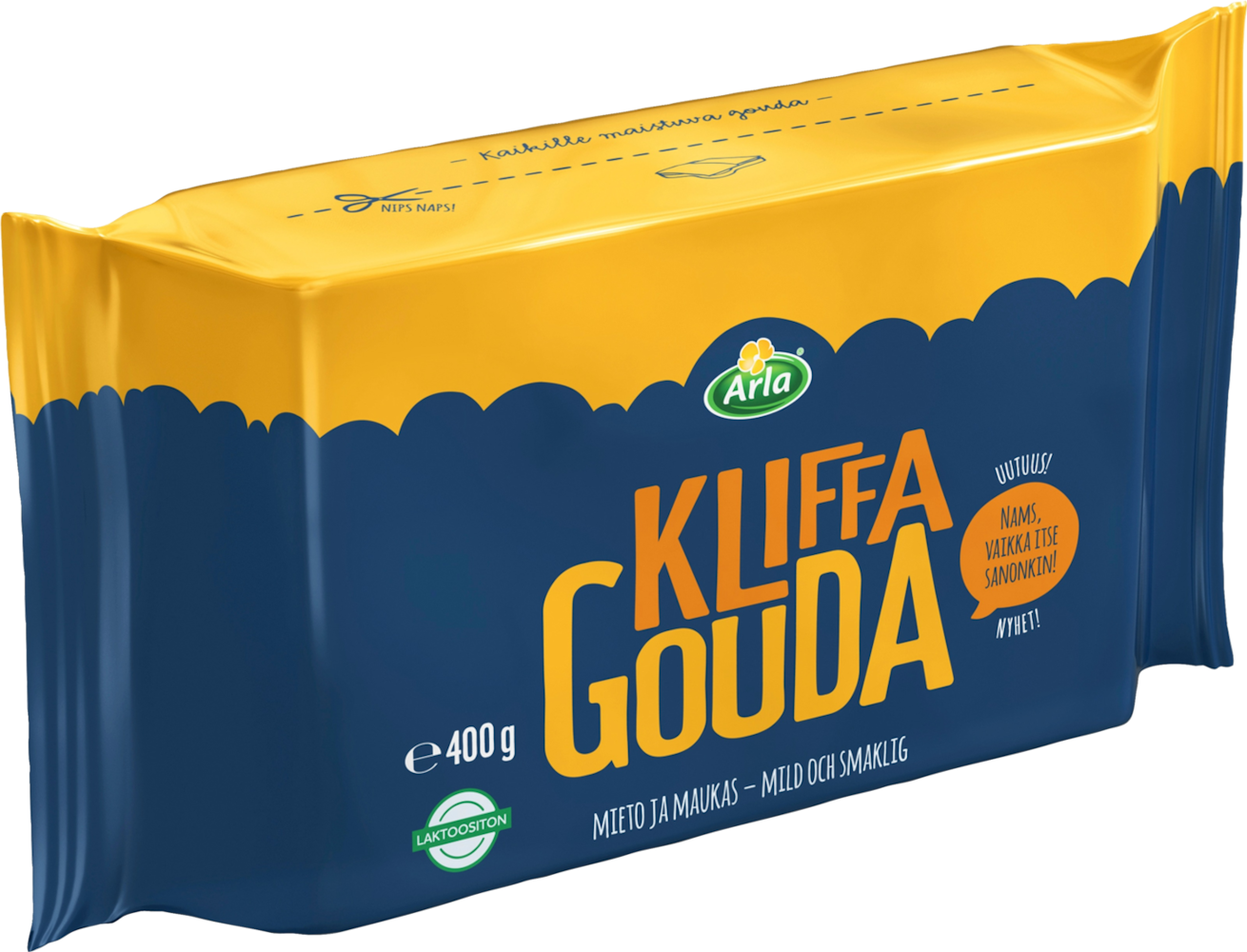 Arla Kliffa Gouda juusto 400g laktoositon — HoReCa-tukku Kespro