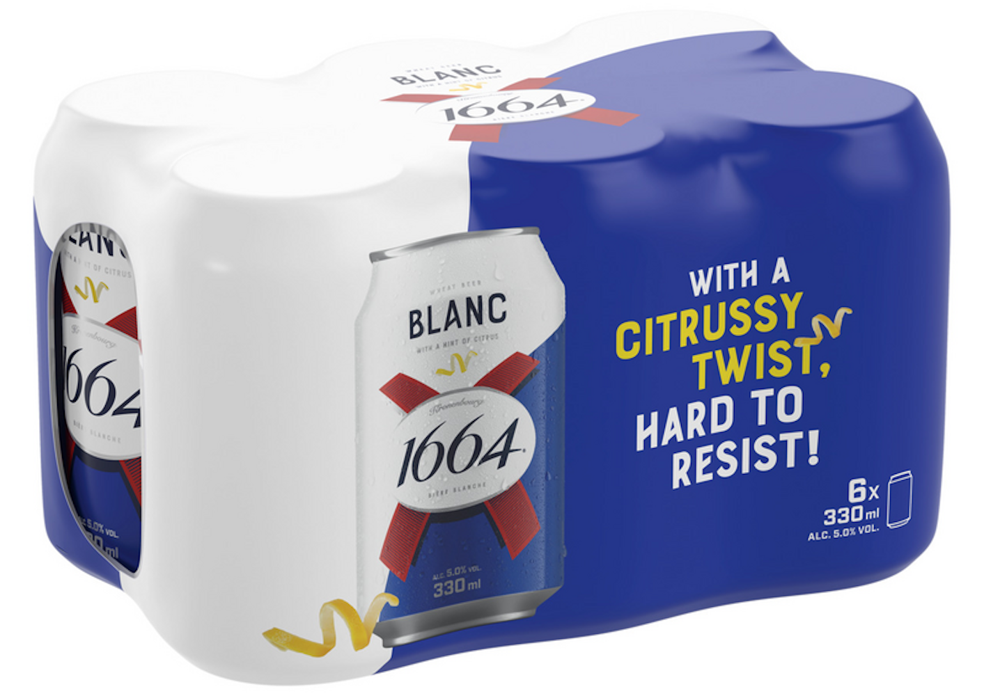 K1664 Blanc olut 5% 0,33l 6-pack — HoReCa-tukku Kespro