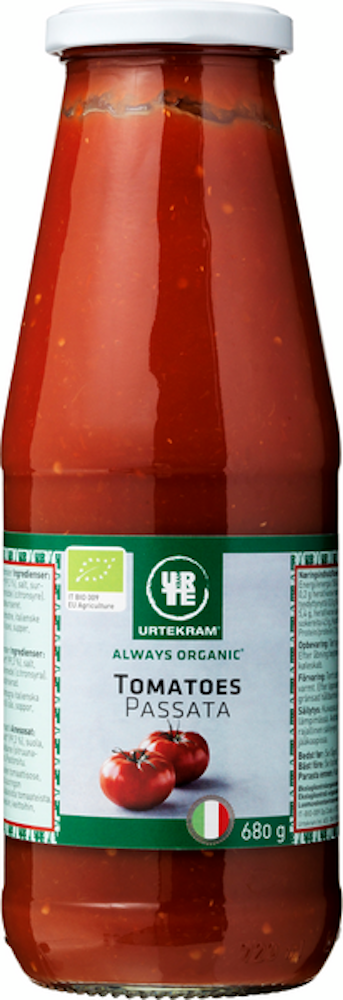 Urtekram paseerattu tomaatti 680g luomu — HoReCa-tukku Kespro