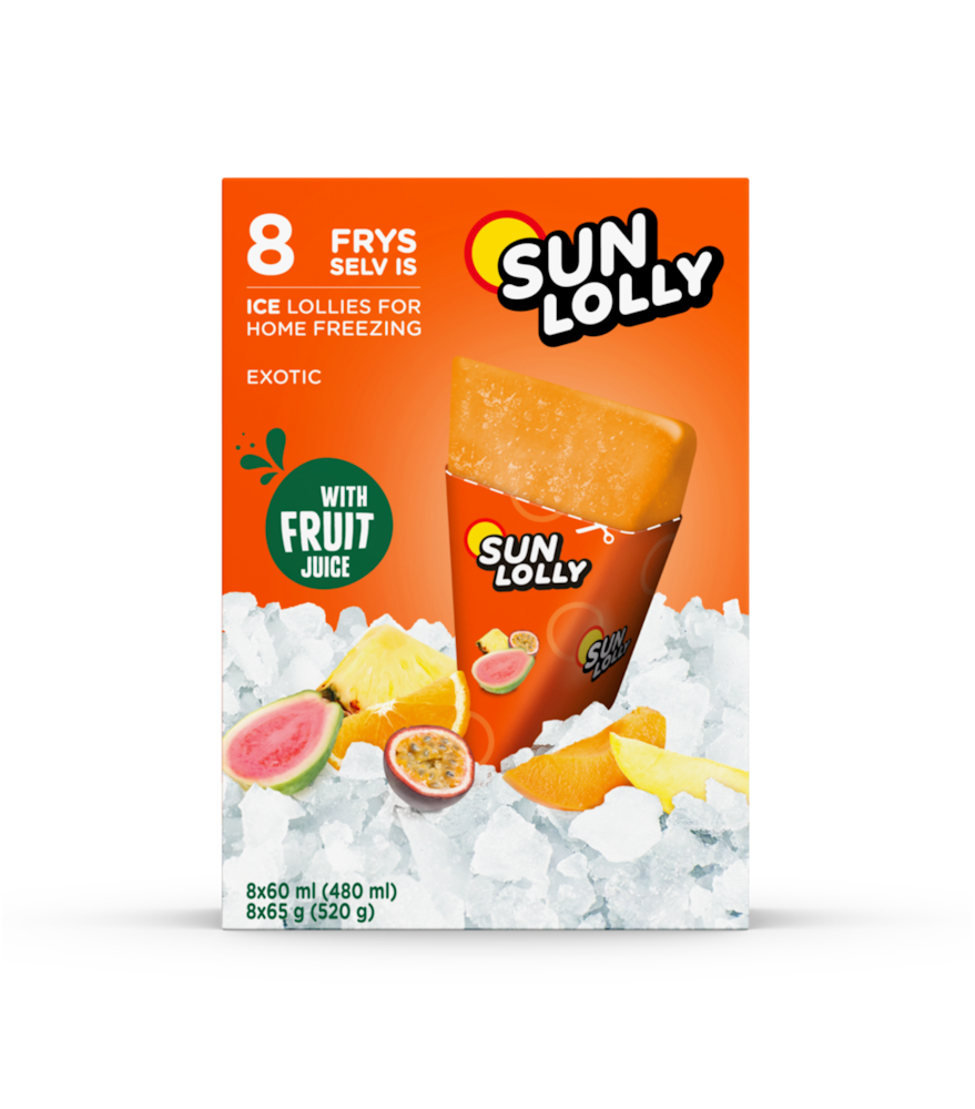 Sun Lolly 8x60ml/65g Pakasta itse mehujää exotic - HoReCa-tukku Kespro