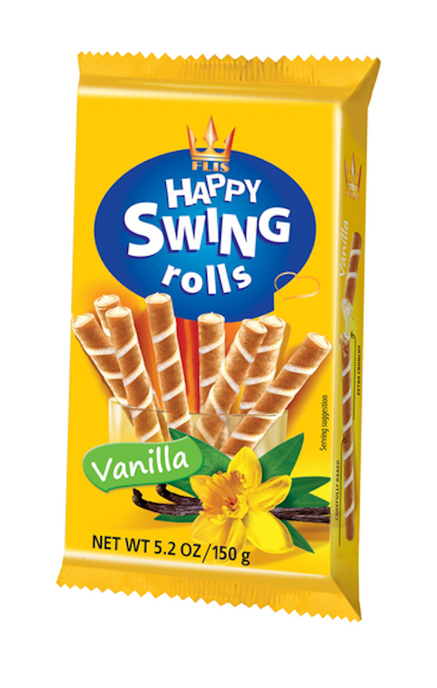 Happy swing Rolls vohvelirulla 150g vanilja — HoReCa-tukku Kespro