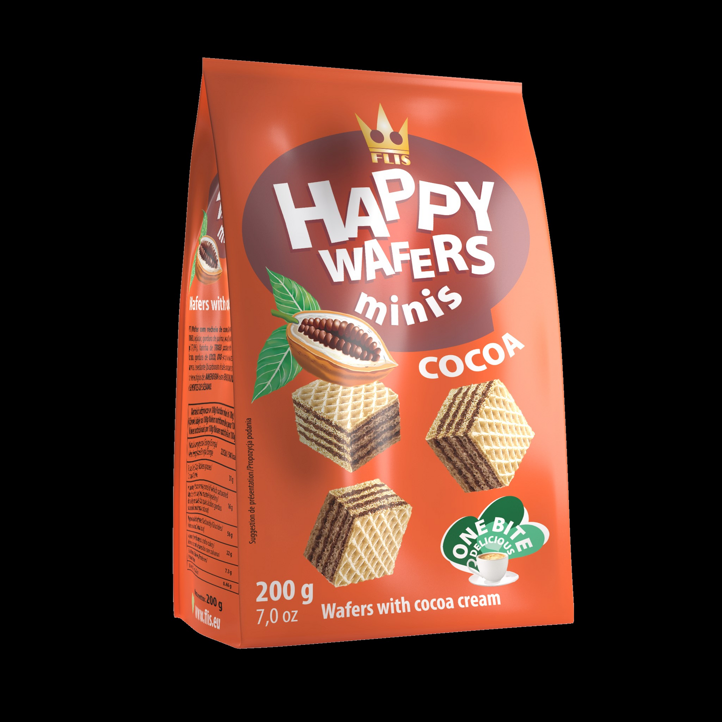 Happy wafers minis kaakao 200g | K-Ruoka Verkkokauppa