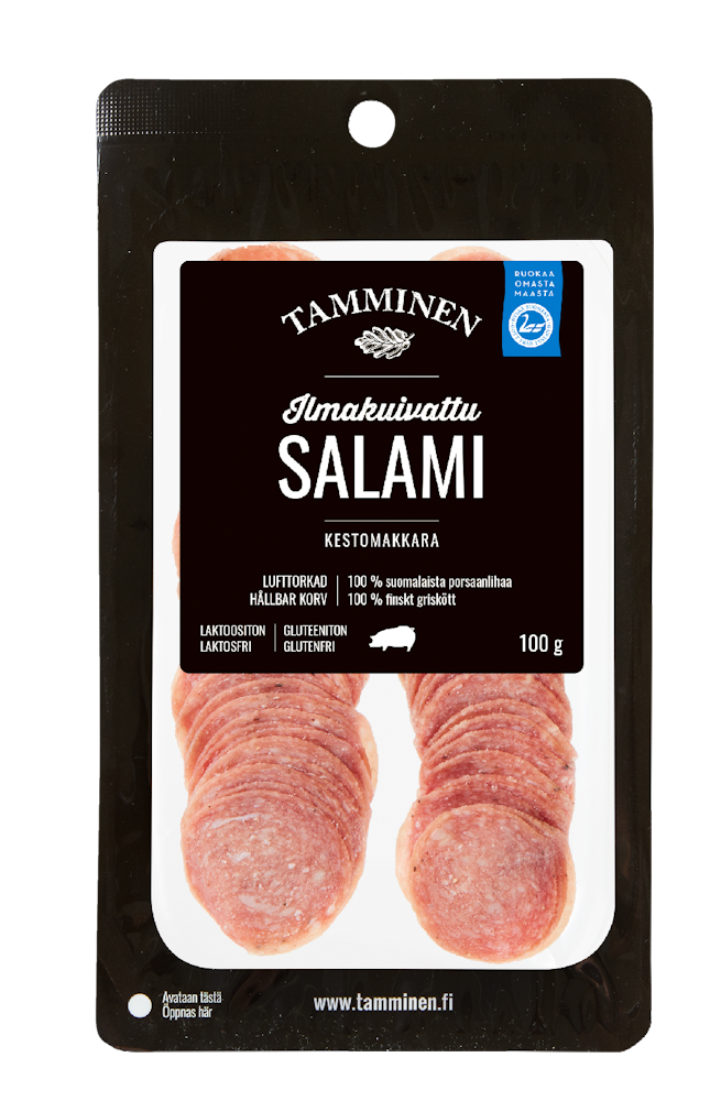Tamminen ilmakuivattu salami 100g — HoReCa-tukku Kespro