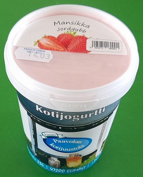 Hannen kotijogurtti 500g mansikka | K-Ruoka Verkkokauppa