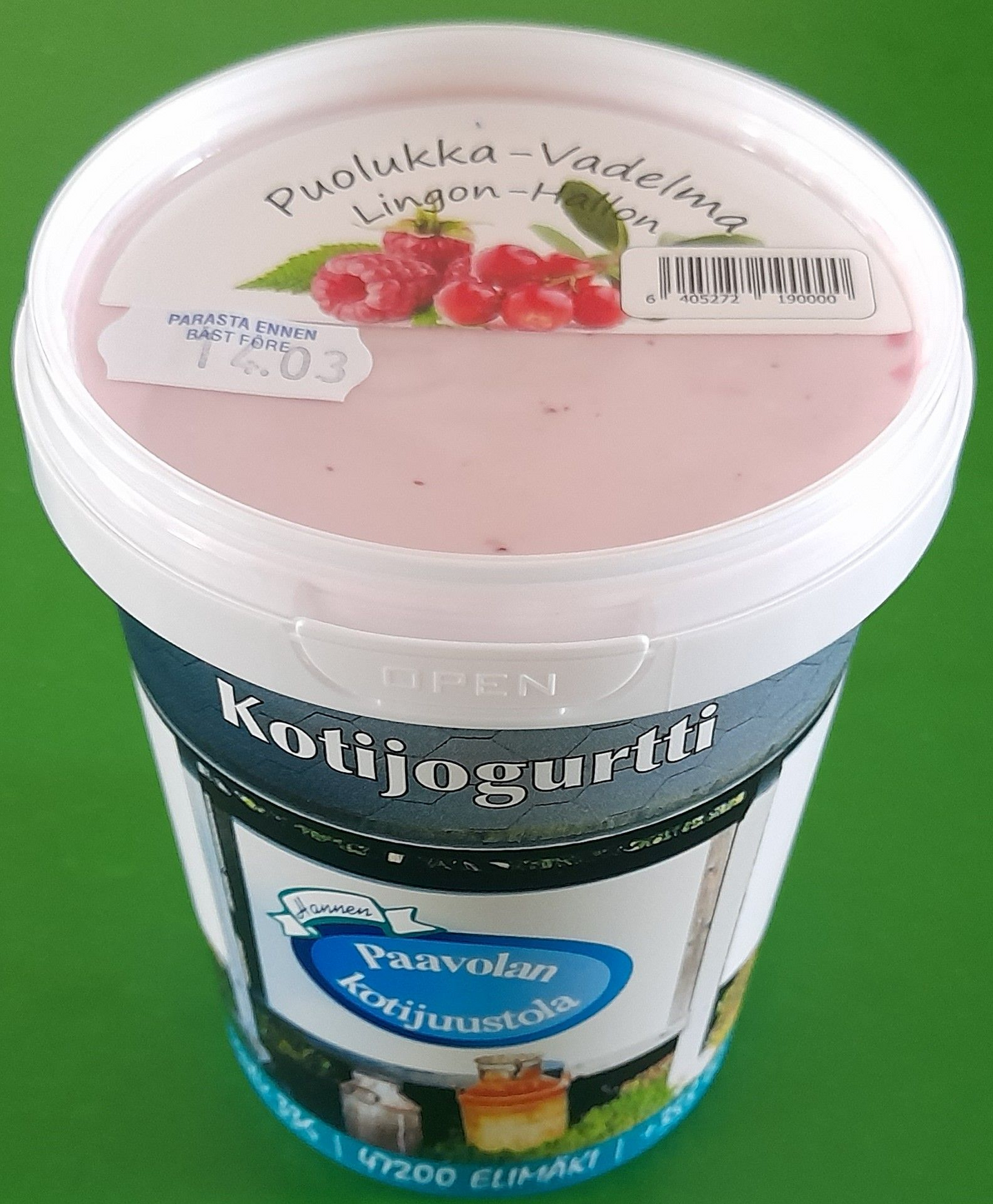 Hannen kotijogurtti puolukka-vadelma | K-Ruoka Verkkokauppa