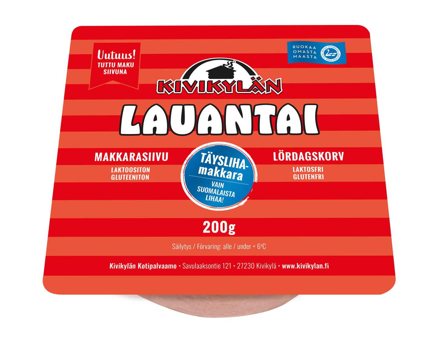 Kivikylän Lauantaimakkara 200g siivu | K-Ruoka Verkkokauppa