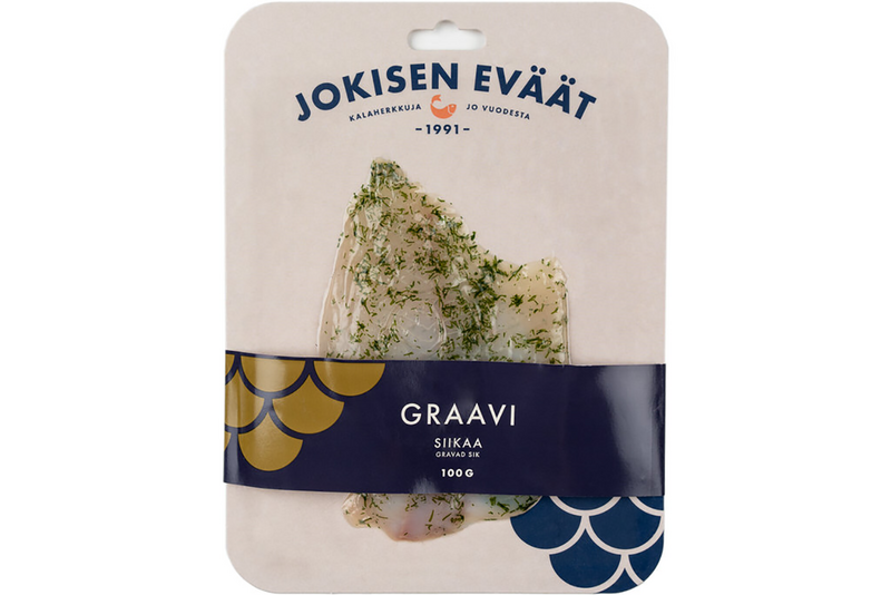 Jokisen Eväät viipaloitu graavisiika 100g skinpack | K-Ruoka Verkkokauppa