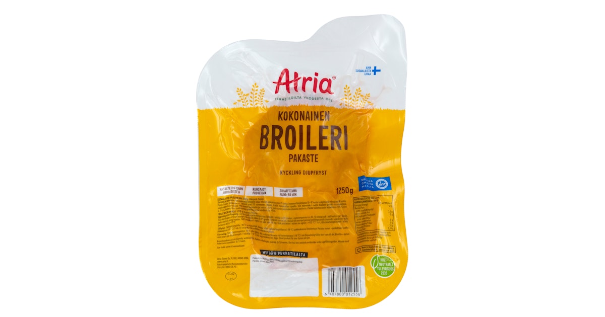 Atria Kokonainen Broileri Pakaste 1250g | K-Ruoka Verkkokauppa Atria Kokonainen Broileri Pakaste 1250g | K-Ruoka Verkkokauppa