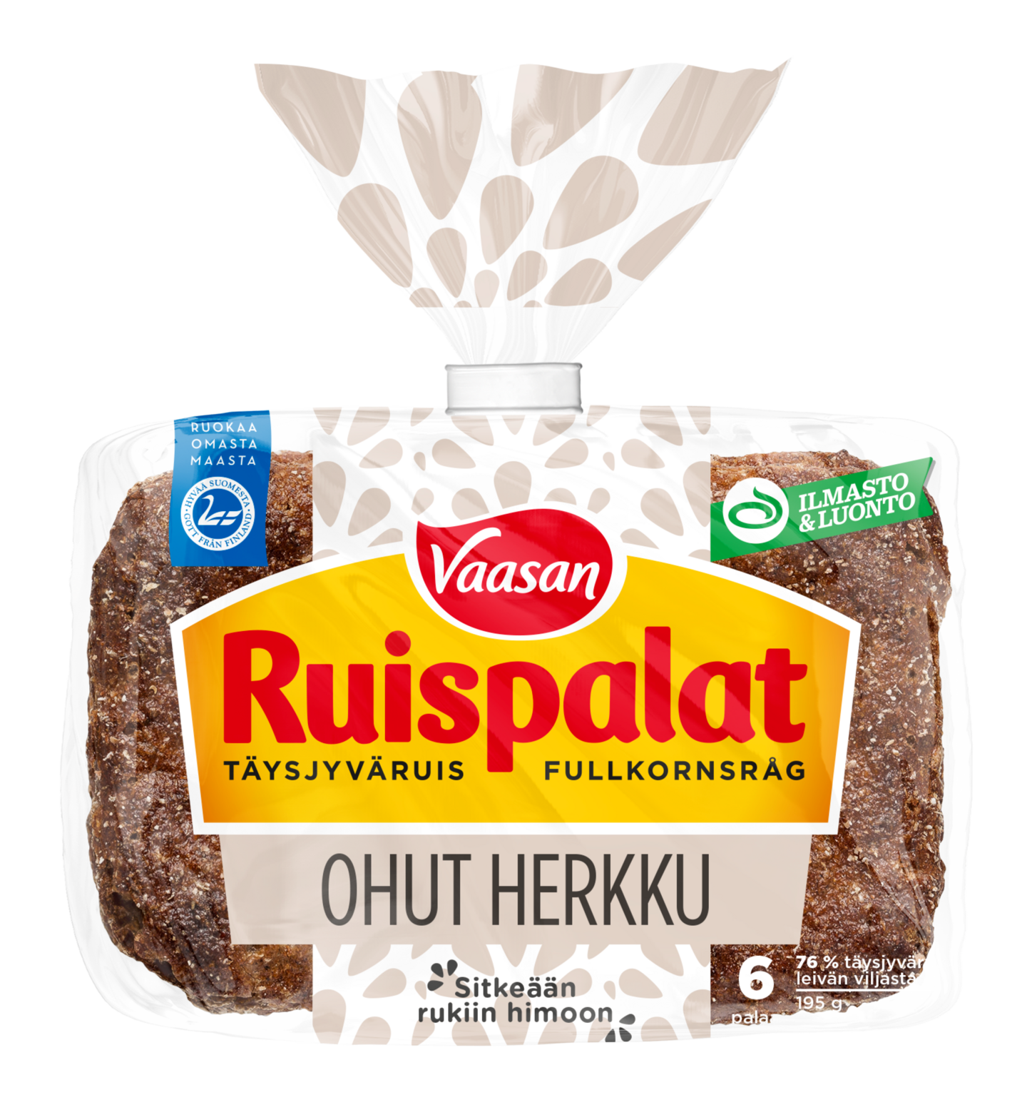 Vaasan ruispalat ohut herkku 6kpl/195g – K-Ruoka