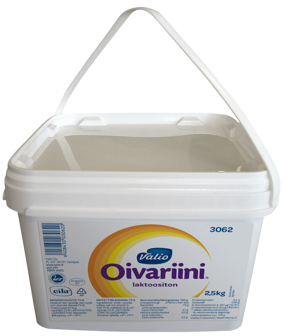 Valio Oivariini 2,5 kg laktoositon sanko — HoReCa-tukku Kespro