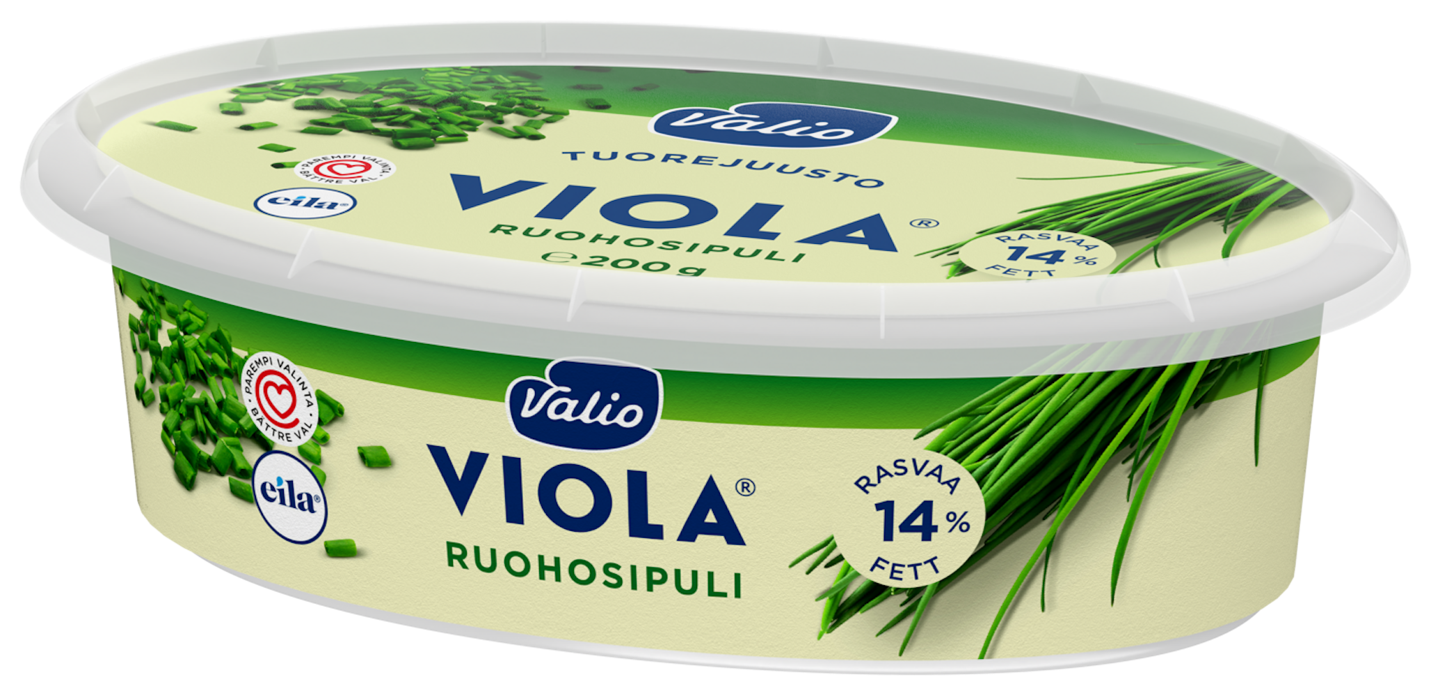 Valio Viola tuorejuusto 200g kevyt ruohosipuli — HoReCa-tukku Kespro