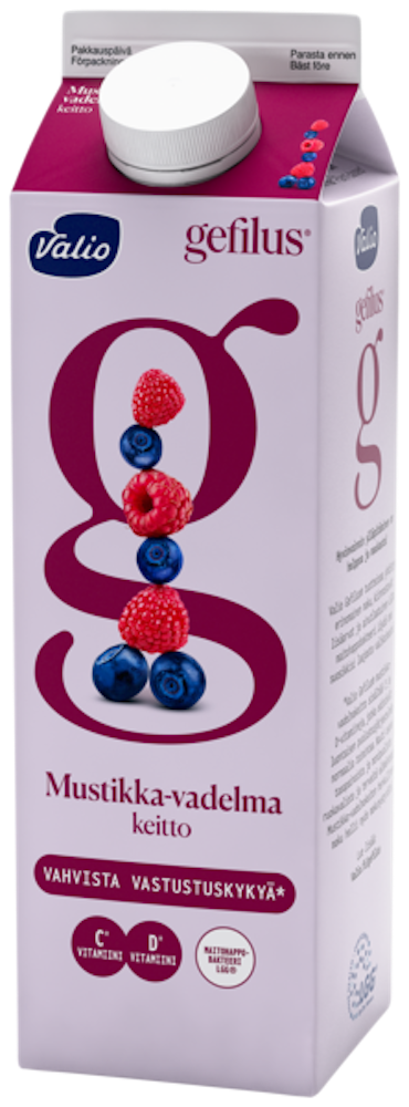 Valio Gefilus keitto 1kg mustikka-vadelm — HoReCa-tukku Kespro