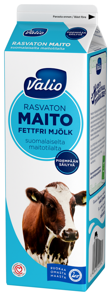 Valio rasvaton maito 1l ESL pidempään säilyvä — HoReCa-tukku Kespro