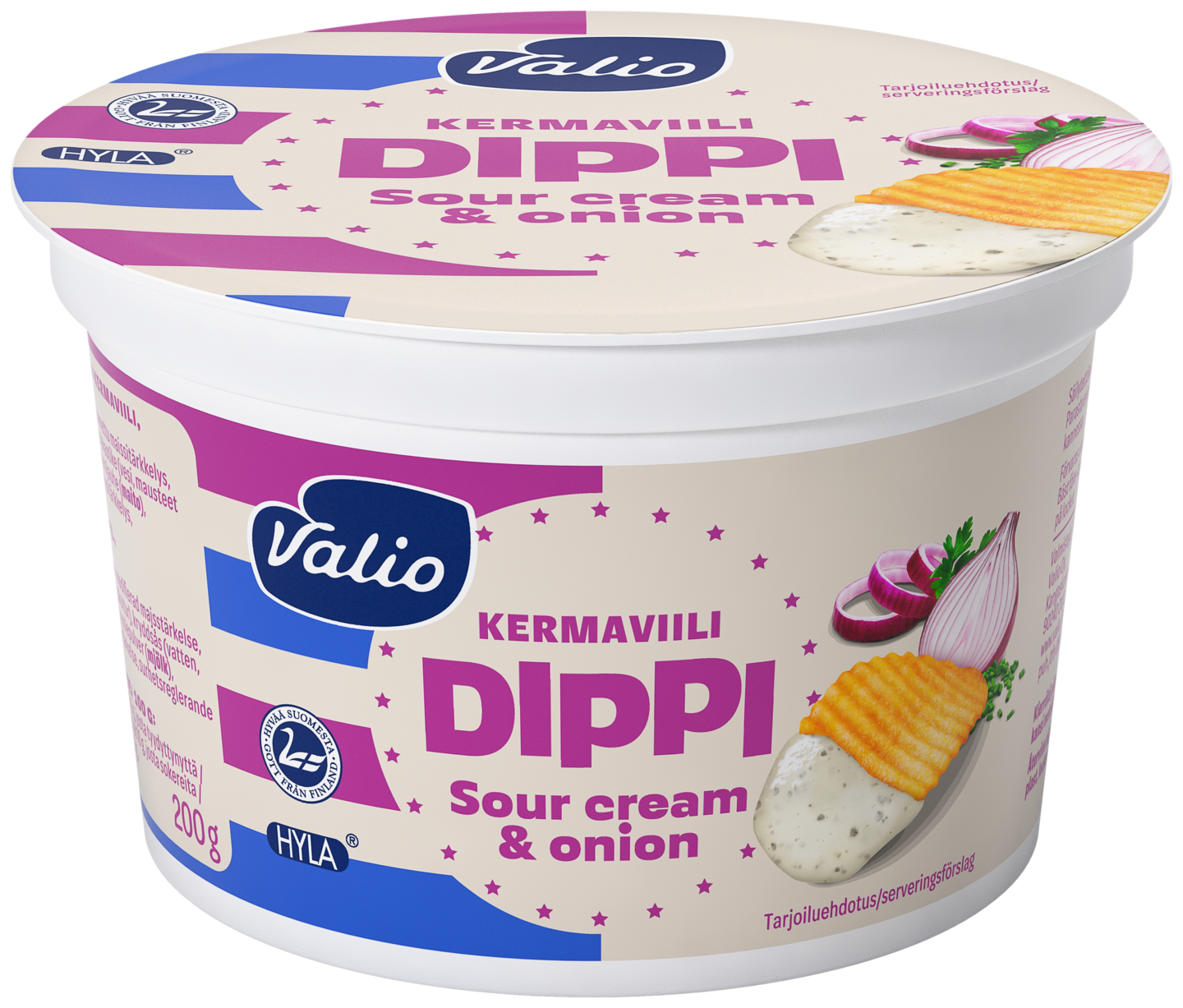 Valio kermaviilidippi 200g sour cream & onion HYLA | K-Ruoka Verkkokauppa