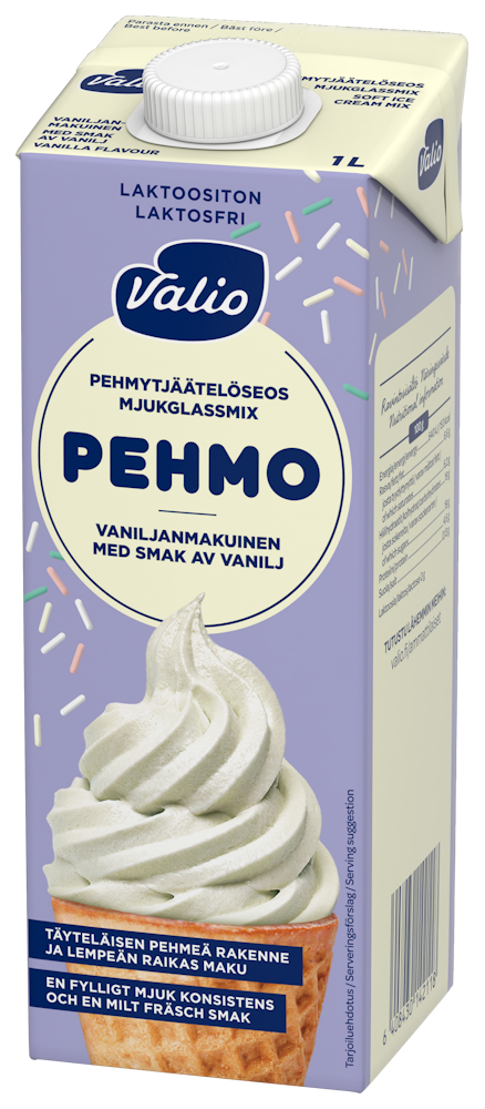 Valio Pehmo pehmytjäätelöseos vanilja 1l UHT laktoositon - HoReCa-tukku ...