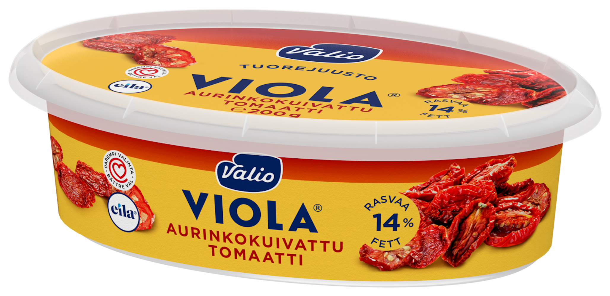 Valio Viola kevyt aurinkokuivattu tomaatti tuorejuusto laktoositon 200g ...