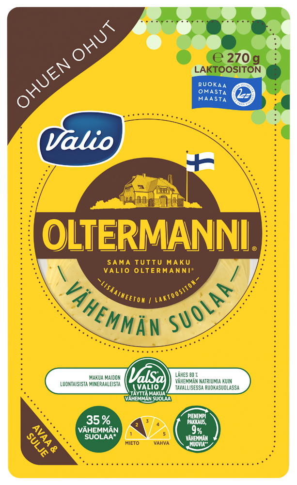 Valio Oltermanni ohuen ohut e270 g viipale ValSa — HoReCa-tukku Kespro