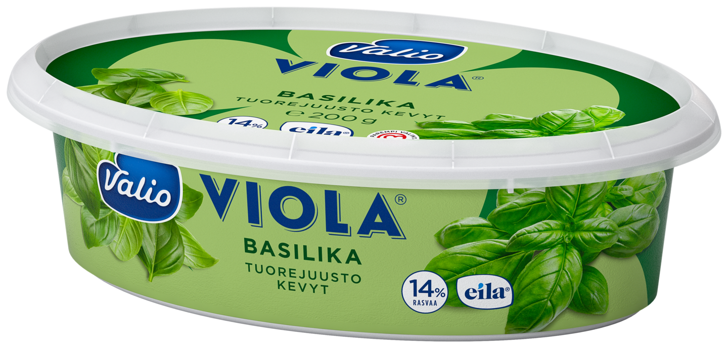 Valio Viola tuorejuusto 200g kevyt basilika | K-Ruoka Verkkokauppa