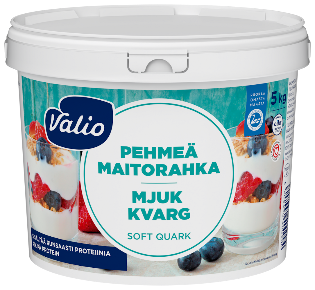 Valio pehmeä maitorahka 5kg laktoositon — HoReCa-tukku Kespro