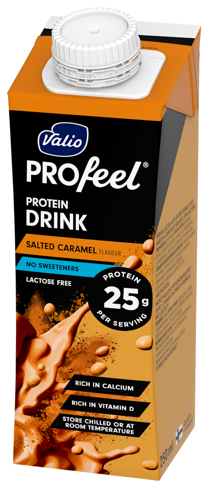 Valio PROfeel proteiinijuoma salted caramel 250 ml UHT laktoositon ...