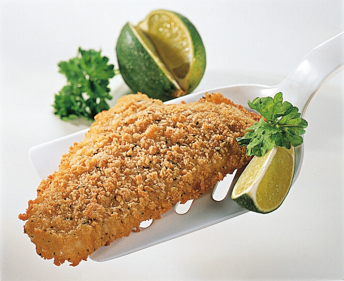 Food Service lime-yrttimaustettu kalaleike 80 g x 63 / 5,04 kg pakaste ...