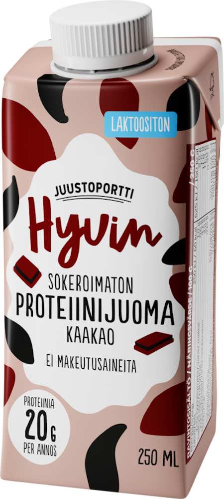 Juustoportti Hyvin sokeroimaton proteiinijuoma 250ml kaakao laktoositon — HoReCa-tukku Kespro