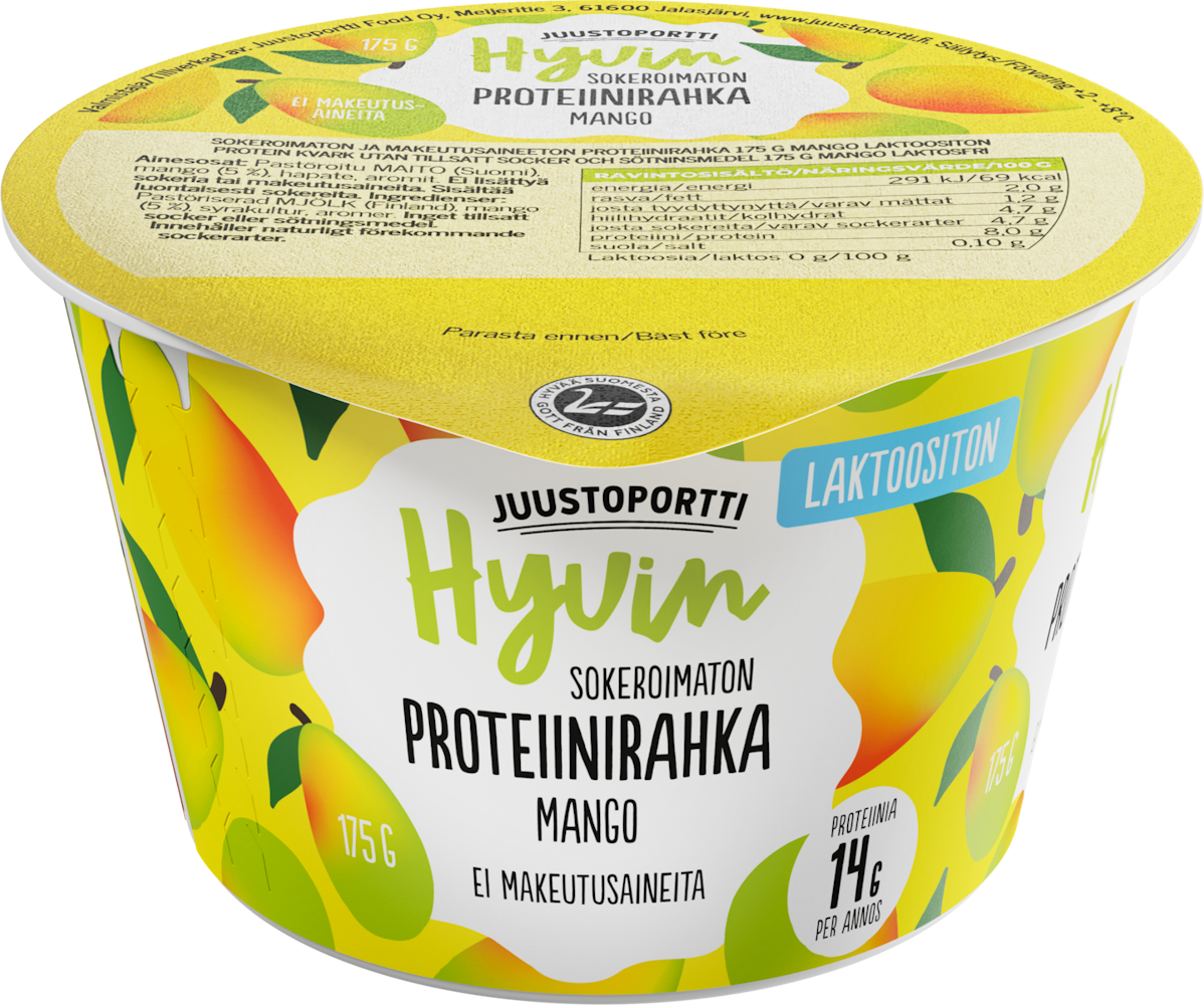 Juustoportti Hyvin proteiinirahka 175g mango laktoositon - HoReCa-tukku ...