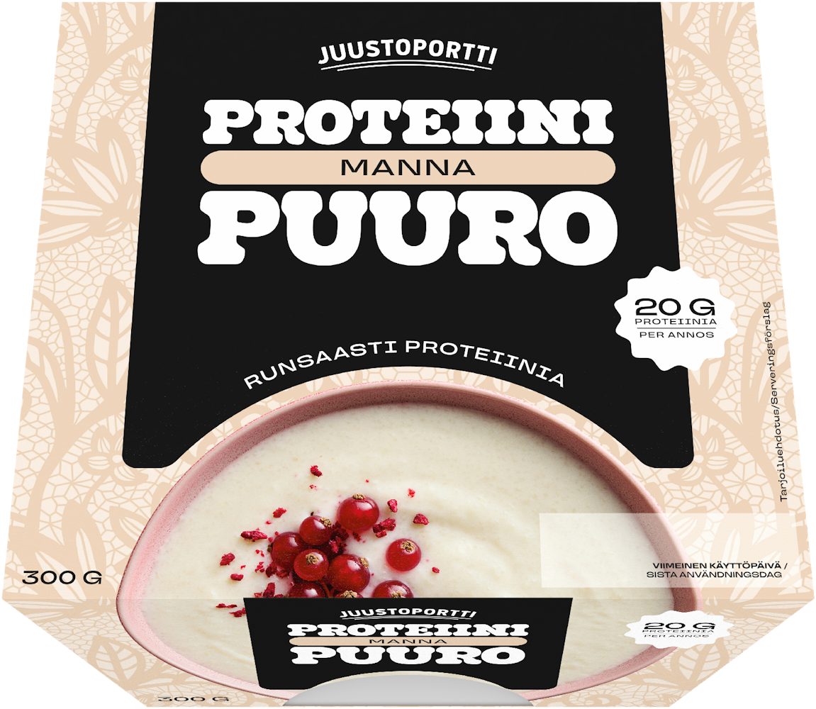 Juustoportti proteiini-mannapuuro 300g — HoReCa-tukku Kespro