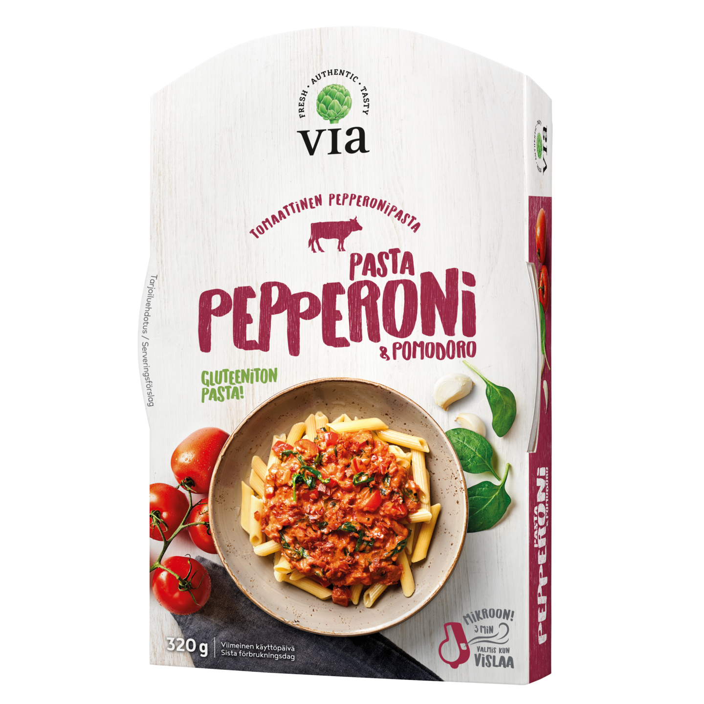 Via pasta pepperoni 320g | K-Ruoka Verkkokauppa