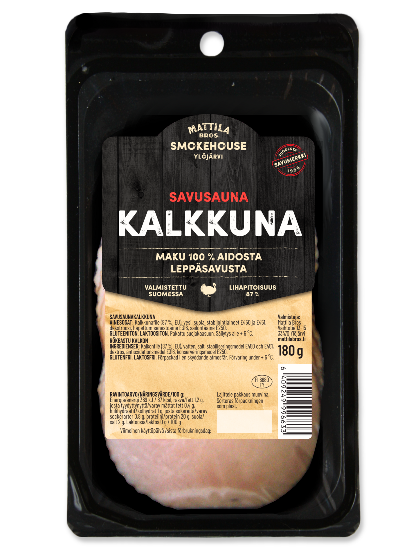 Mattila Bros. Savusauna Kalkkuna 180g | K-Ruoka Verkkokauppa