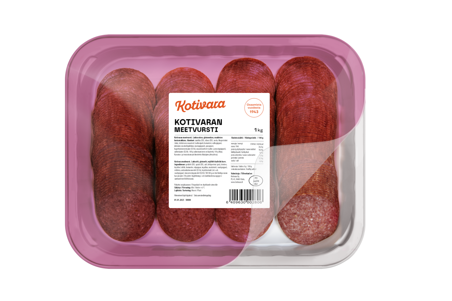 Kotivara Meetvursti 1kg — HoReCa-tukku Kespro