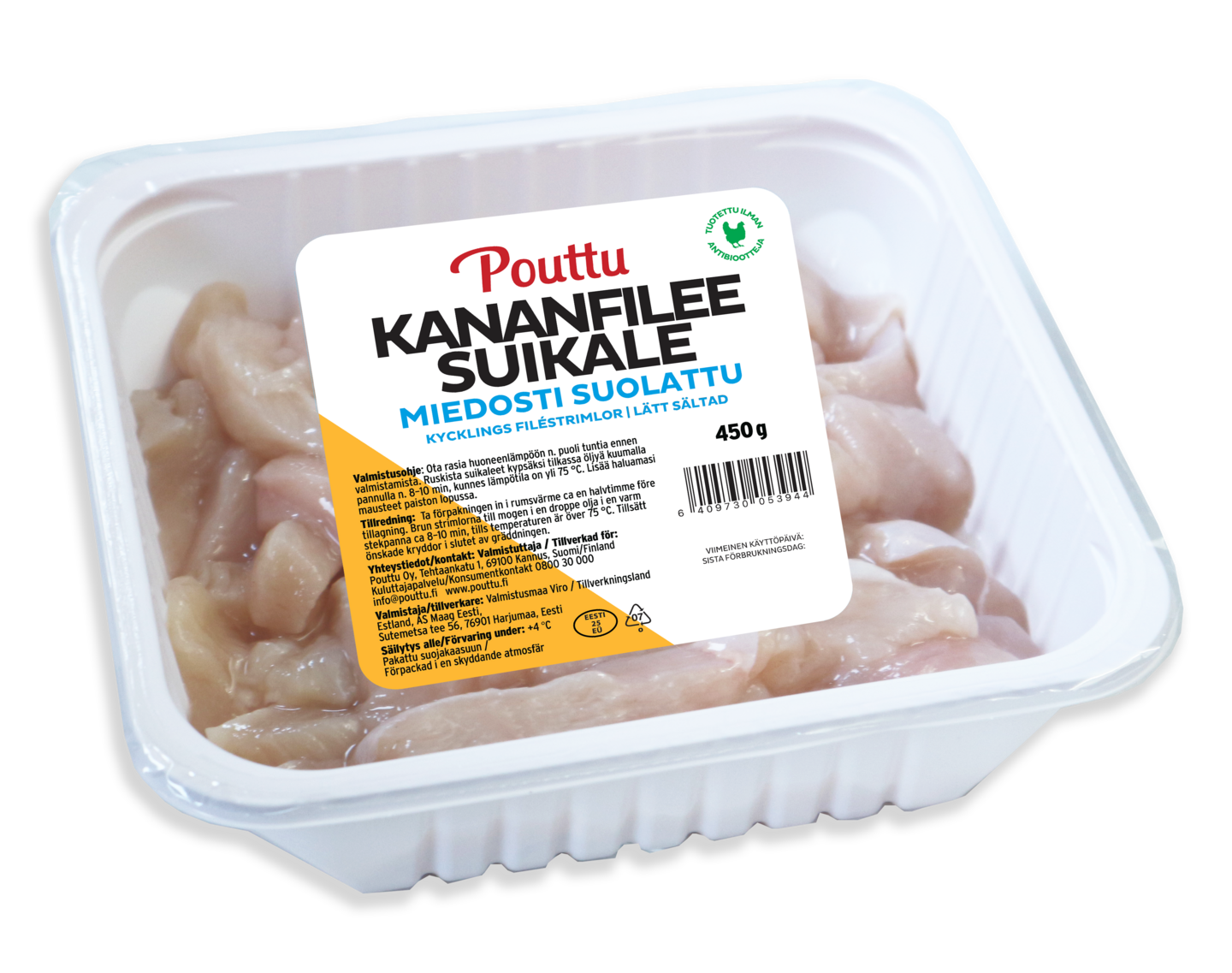 Pouttu Kanan fileesuikale 450 g, miedosti suolattu | K-Ruoka Verkkokauppa