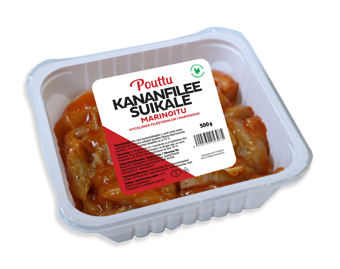 Pouttu Kanan fileesuikale 500 g, marinoitu | K-Ruoka Verkkokauppa