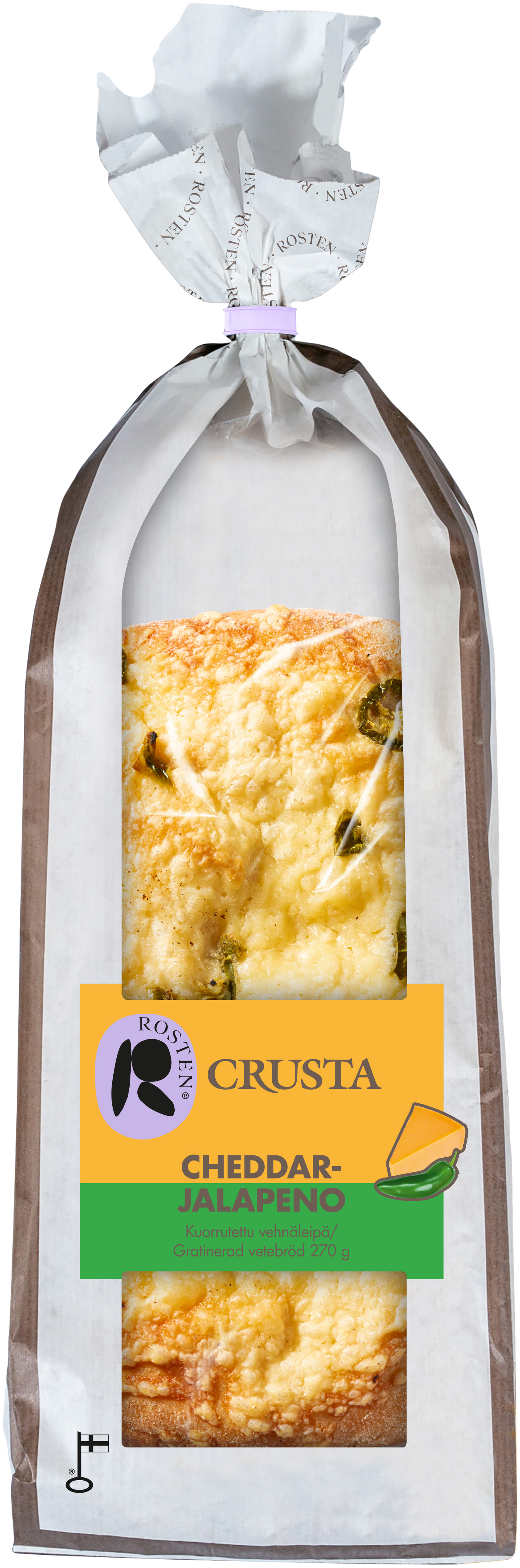Rosten Crusta Cheddar-jalapenoleipä 270 g | K-Ruoka Verkkokauppa