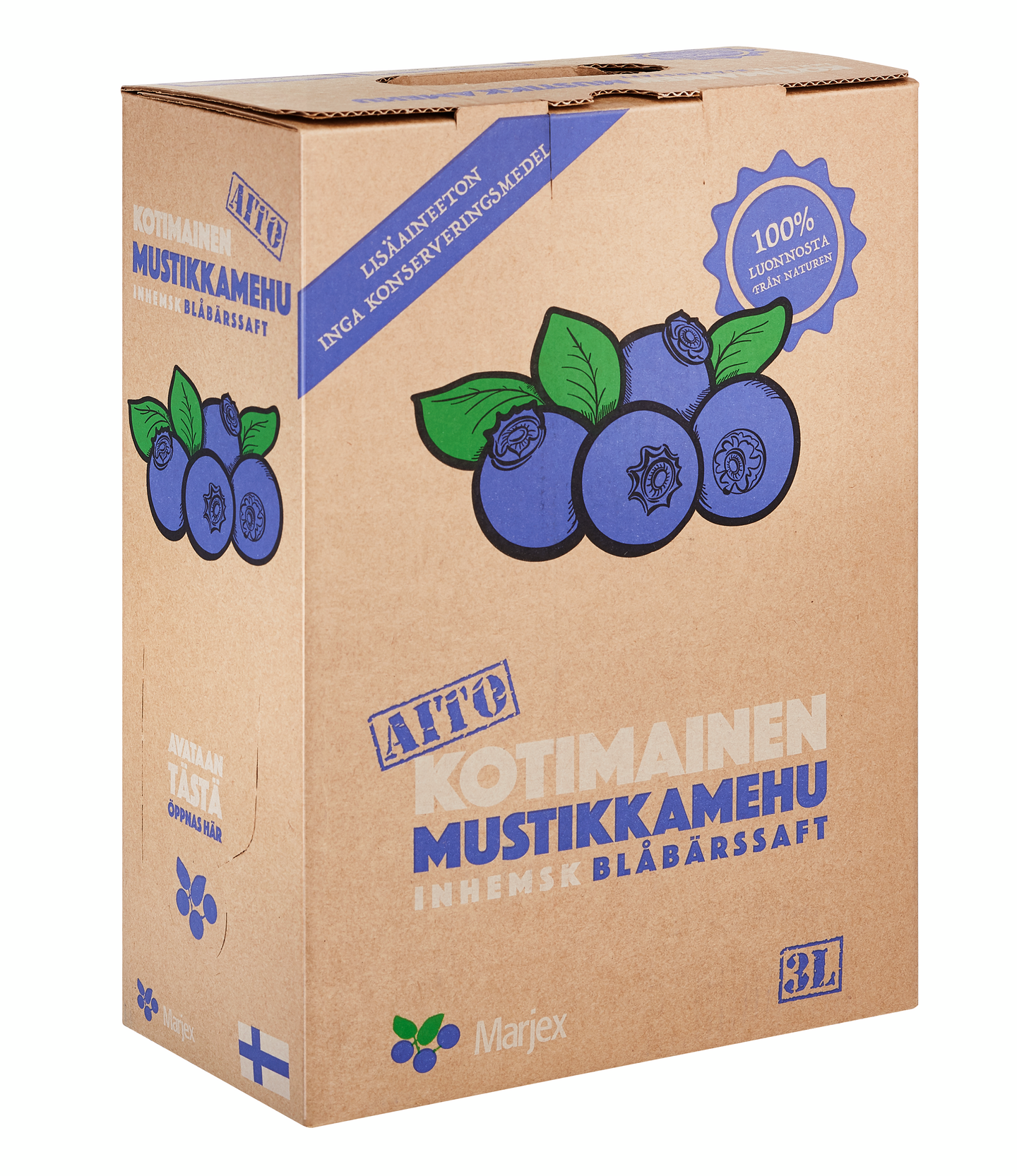 Marjex kotimainen mustikkamehu 3l | K-Ruoka Verkkokauppa