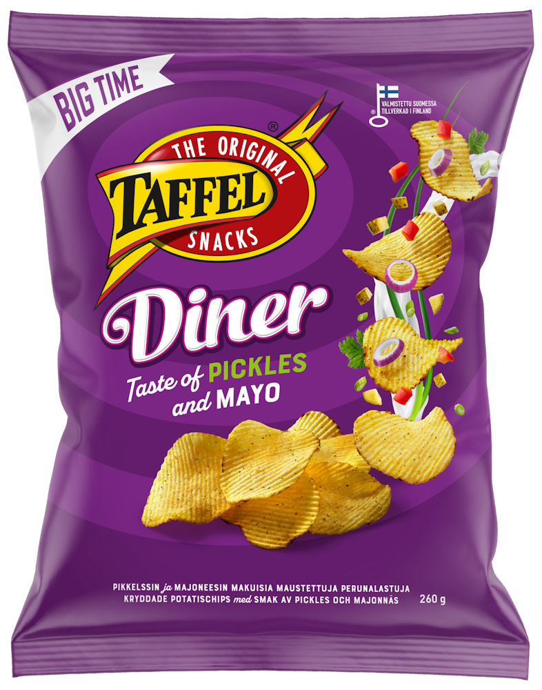 Taffel Diner pickles & mayo maustettu sipsi 260g — HoReCa-tukku Kespro