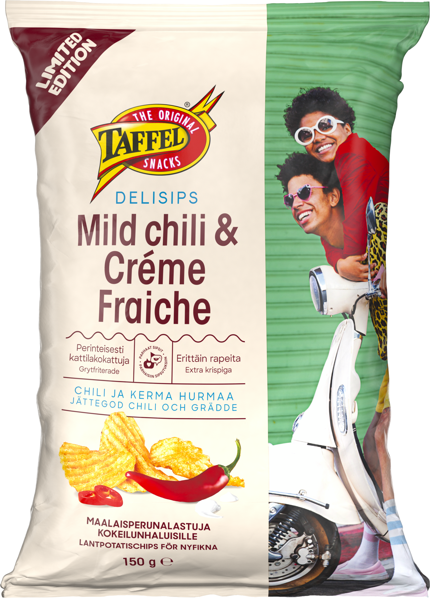 Taffel Delisips perunalastu 150g chili ja ranskankerma | K-Ruoka ...