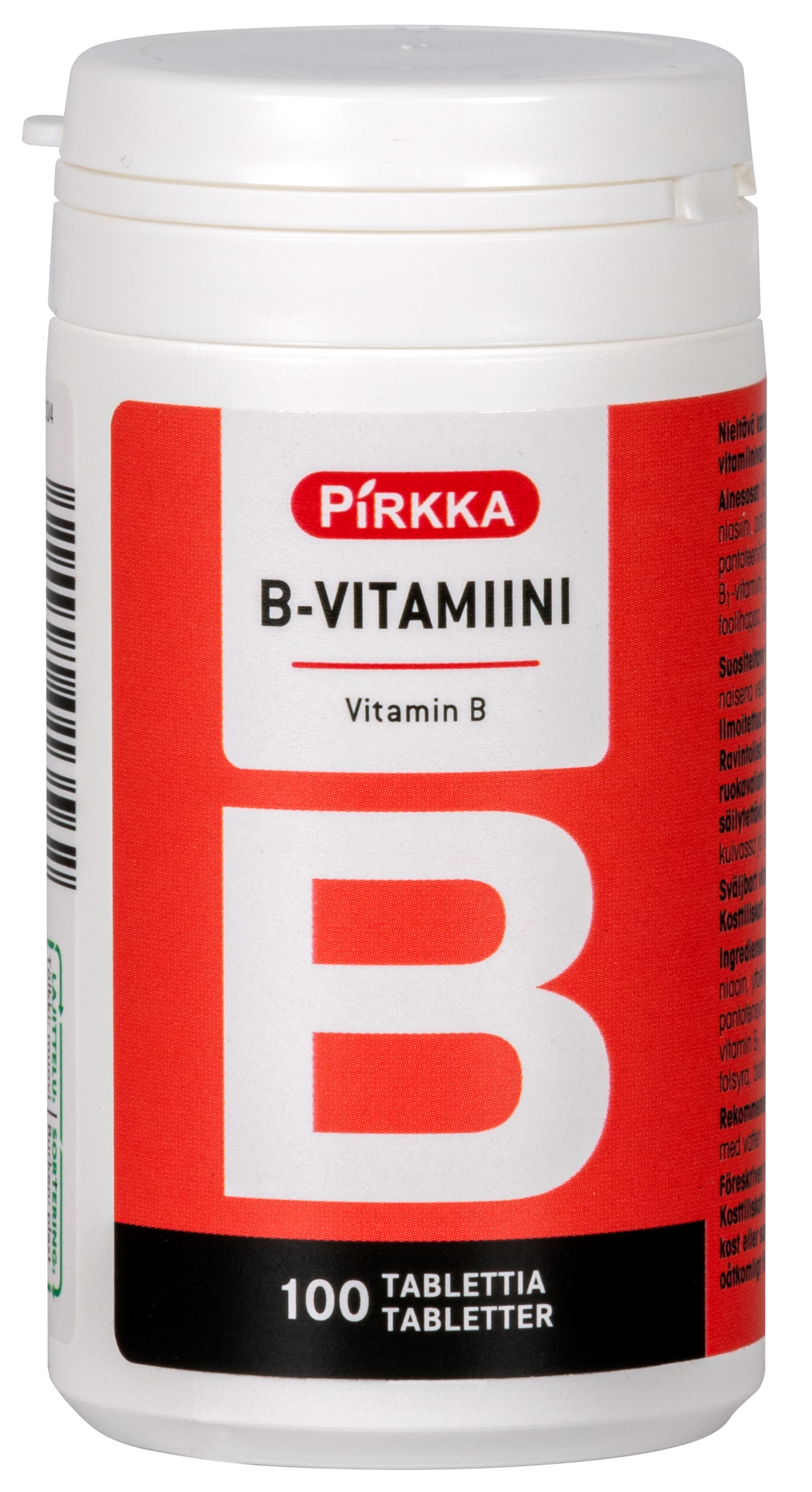 Pirkka B-vitamiini 100 tabl 47g | K-Ruoka Verkkokauppa