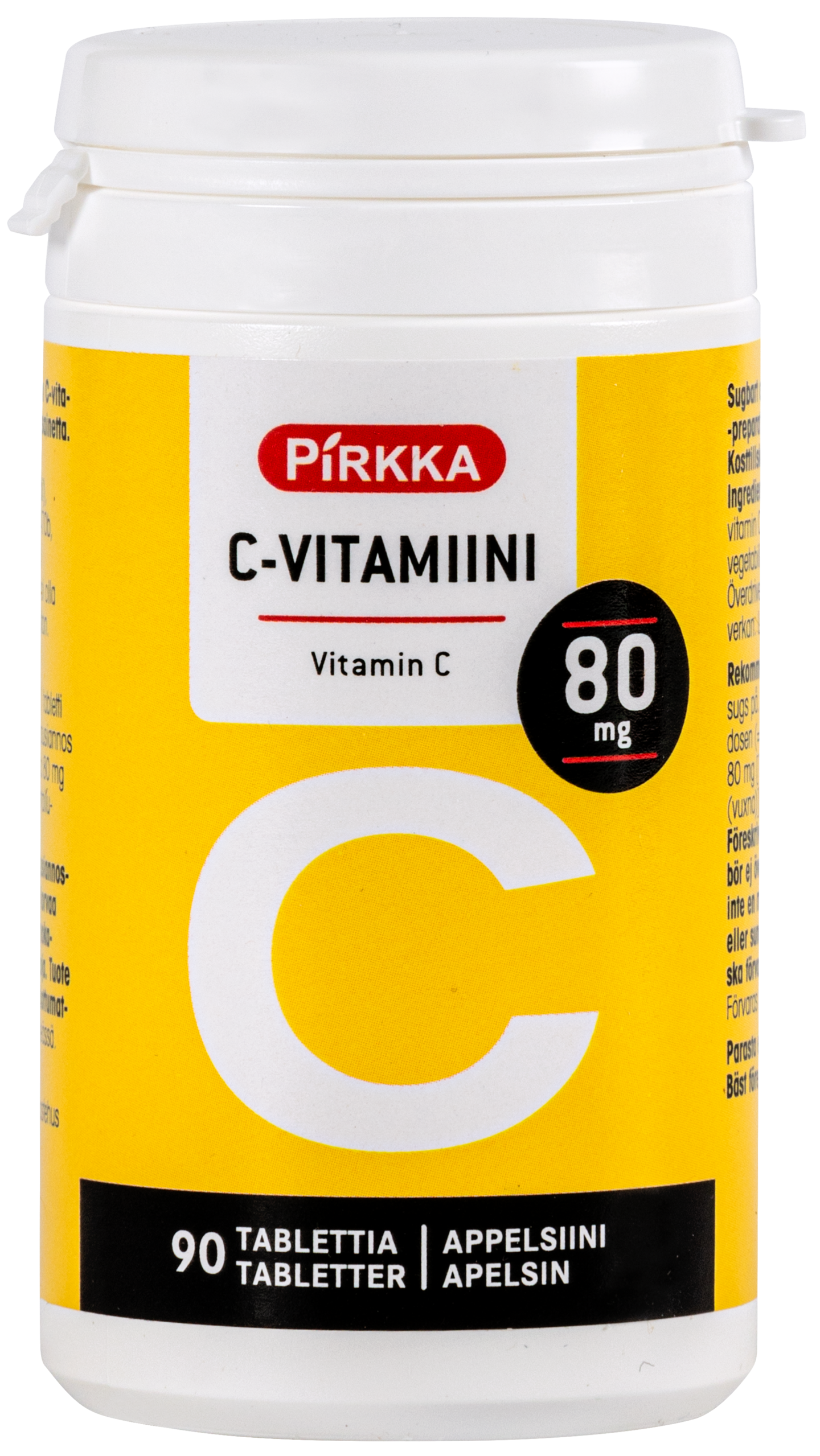 Pirkka C-vitamiini 80mg 90kpl 50g | K-Ruoka Verkkokauppa