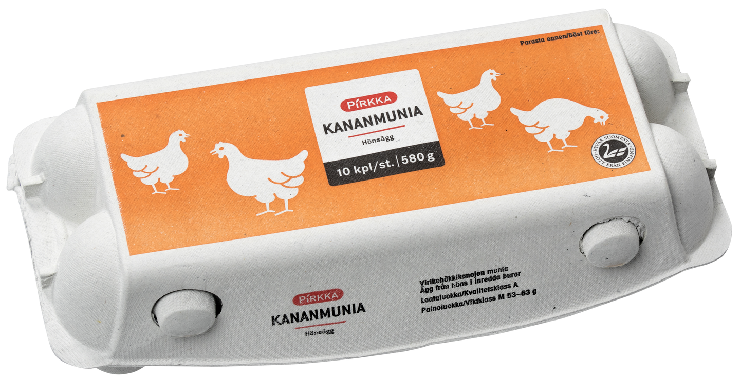 Pirkka kananmuna 10 kpl/ 580 g – K-Ruoka