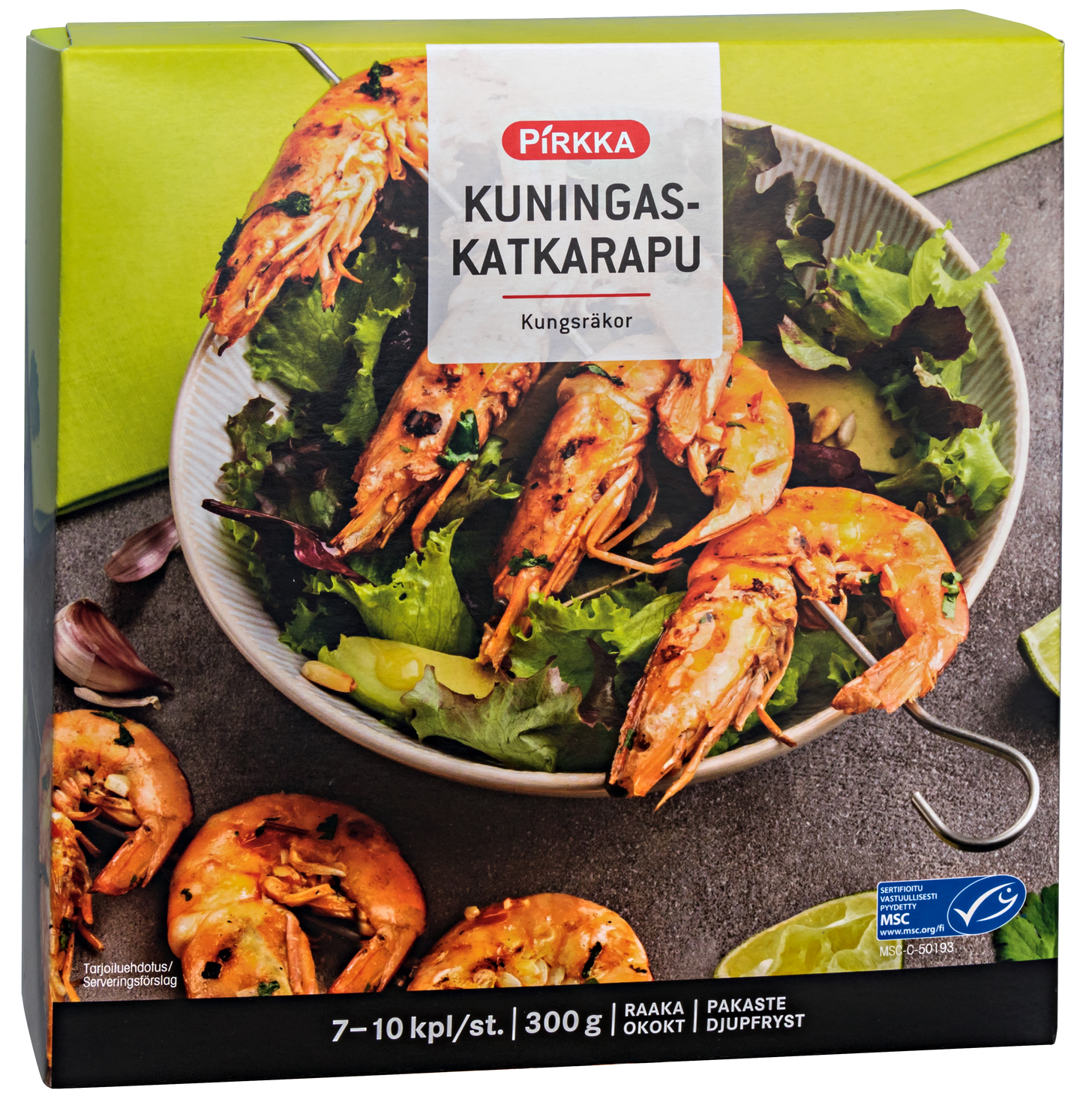 Pirkka kuningaskatkarapu 300g MSC pakaste | K-Ruoka Verkkokauppa