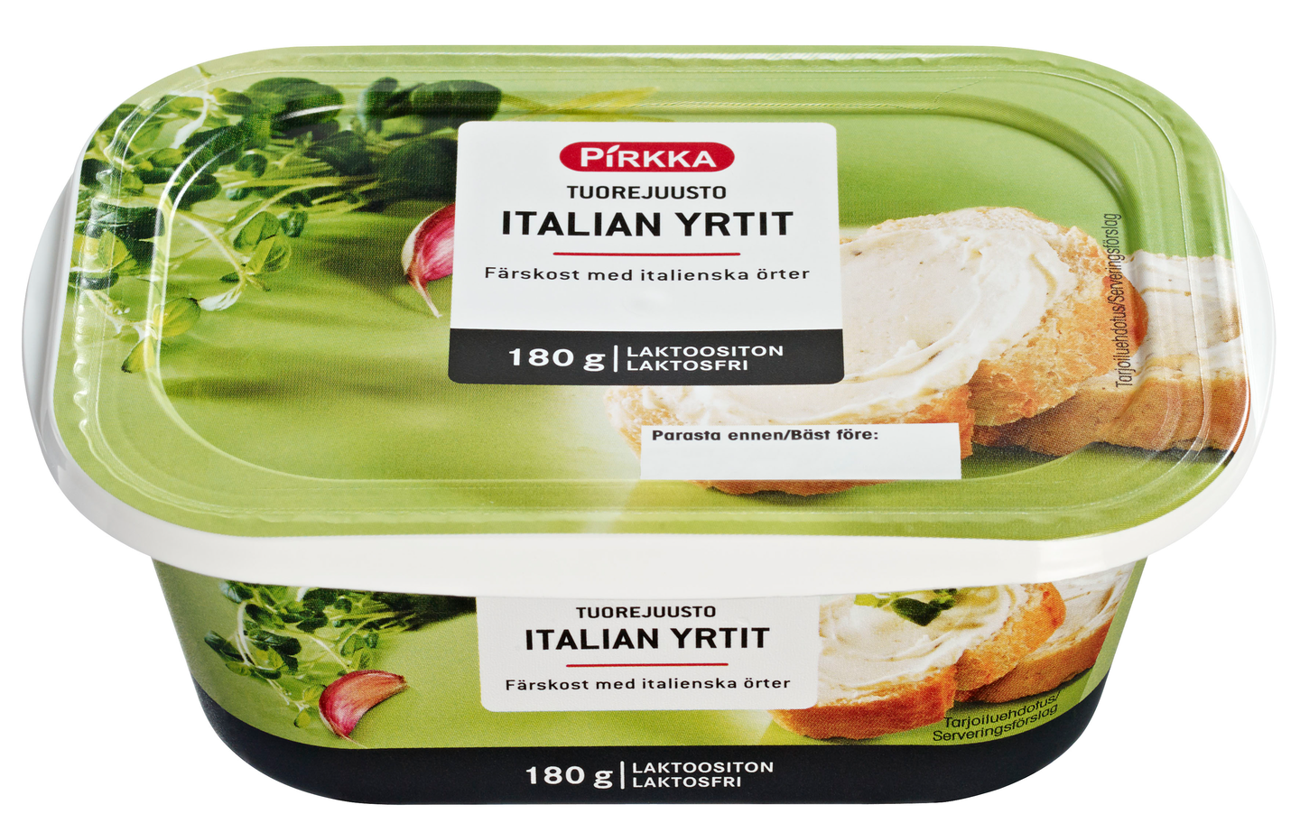 Pirkka tuorejuusto Italian yrtit 180g laktoositon | K-Ruoka Verkkokauppa