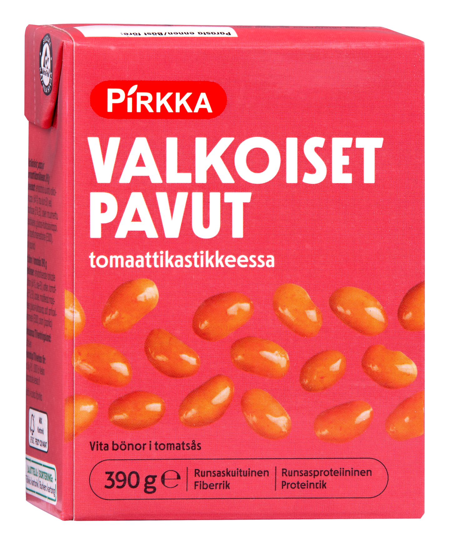 Pirkka valkoiset pavut tomaattikastikkeessa 390g – K-Ruoka