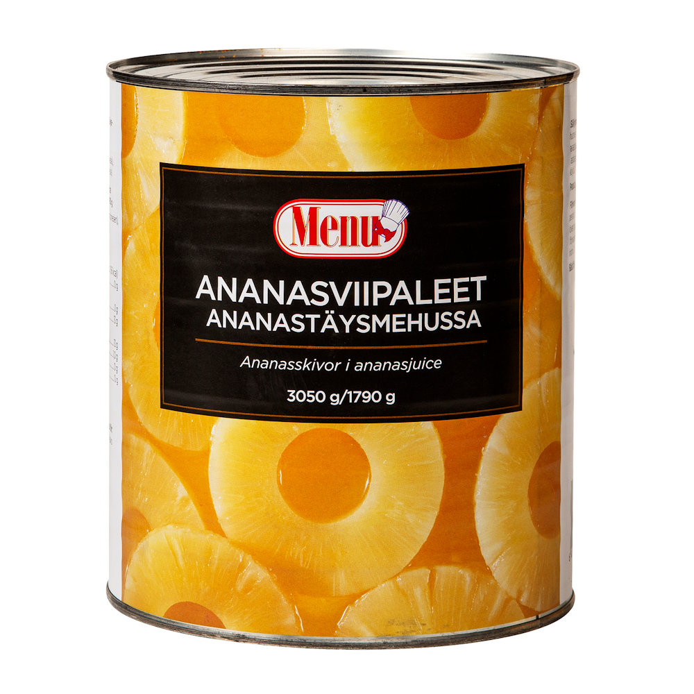 Menu ananasviipaleet ananastäysmehussa 3050g/1790g — HoReCa-tukku Kespro