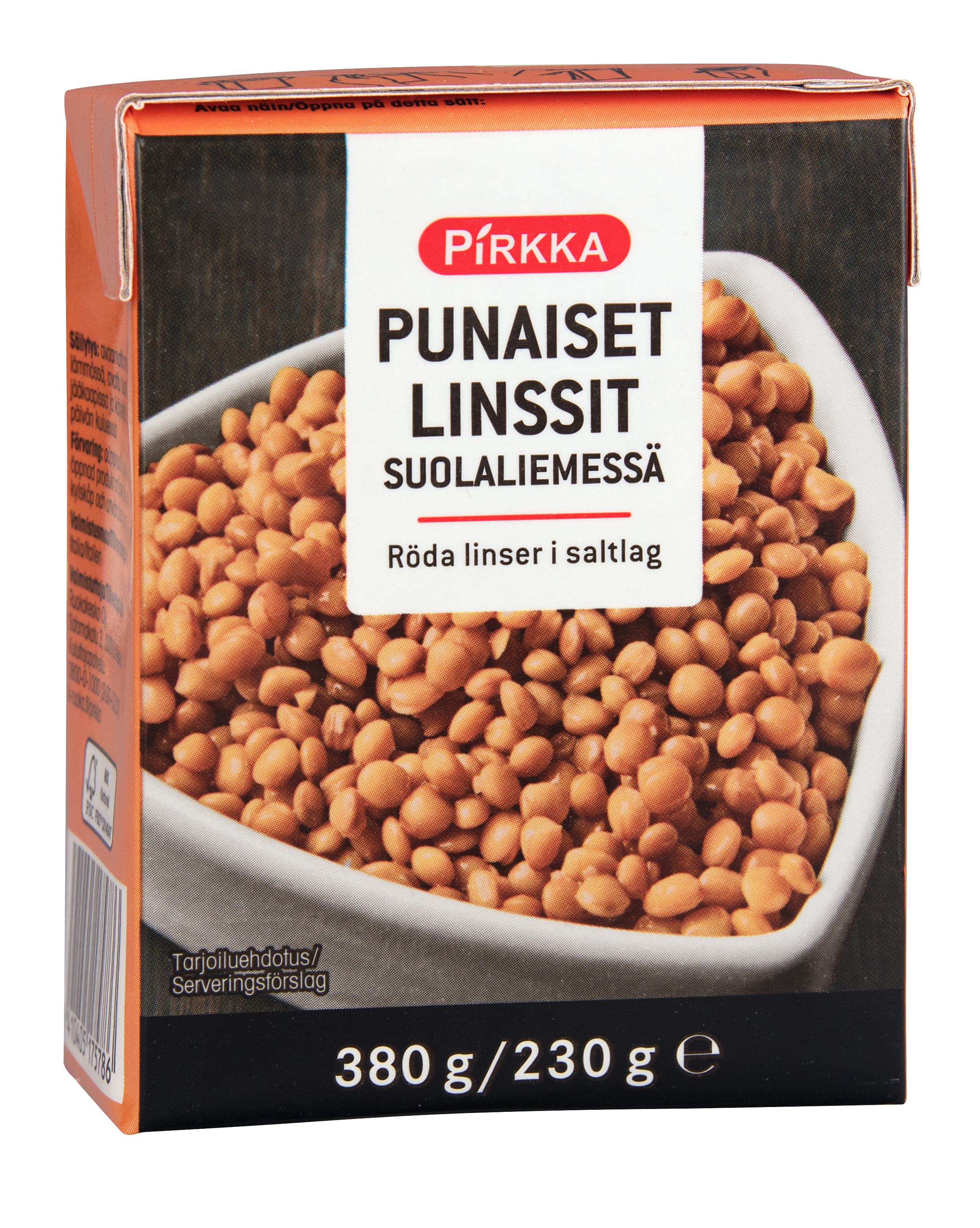 Pirkka punaiset linssit suolaliemessä 380g/230g | K-Ruoka Verkkokauppa